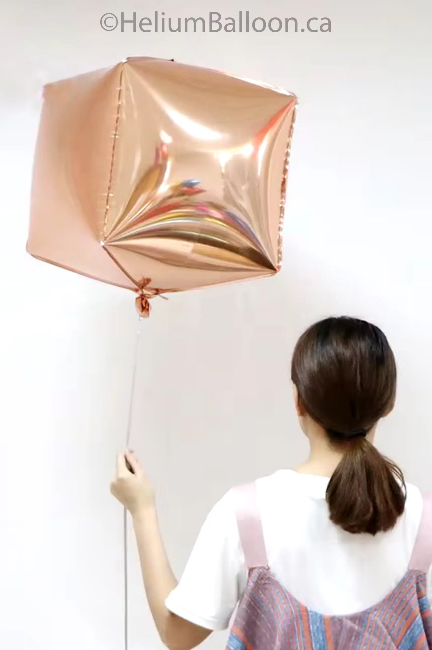 Cube Balloon - Metallic Rose Gold – Helium Balloon Inc.